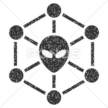 Alien Network Grainy Texture Icon ~ Clip Art #68995351