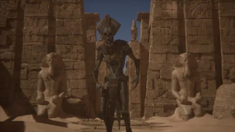 Alien Pharaonic Mummies Breathing with L... | Stock Video | Pond5