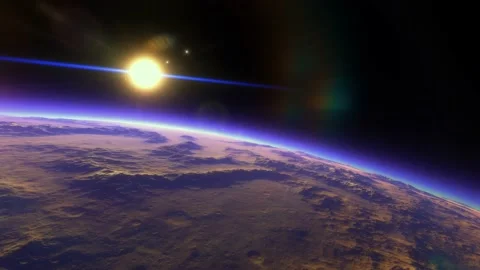 Alien planet in another solar system. Sp... | Stock Video | Pond5