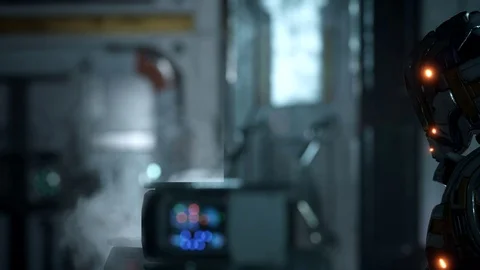 Alien Scientists Work on Cyborg Soldiers... | Stock Video | Pond5