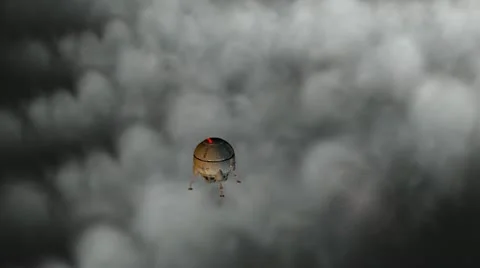 Alien Space Ship Entering Atmosphere wit... | Stock Video | Pond5