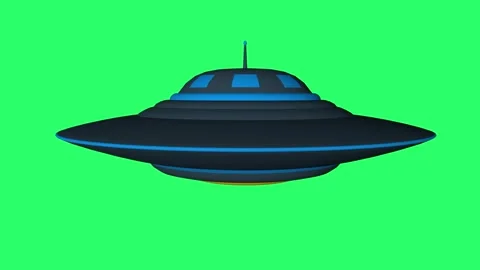 Alien Spaceship Cartoon Green Screen Ani... | Stock Video | Pond5