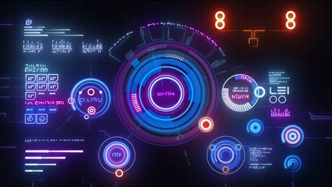 Alien Spaceship Computer. Sci Futuristic... | Stock Video | Pond5