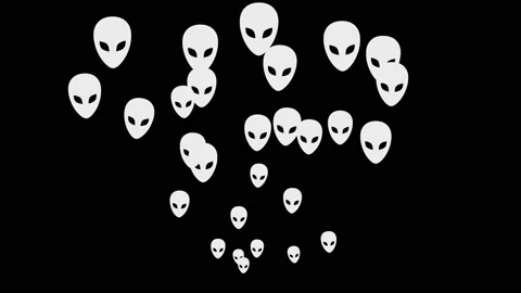 Alien Symbol or Sign Flying Up Animation | Stock Video | Pond5