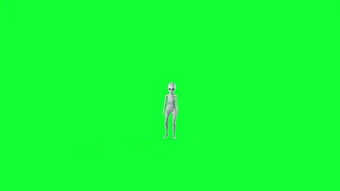 alien walks. realistic 4k green screen a... | Stock Video | Pond5