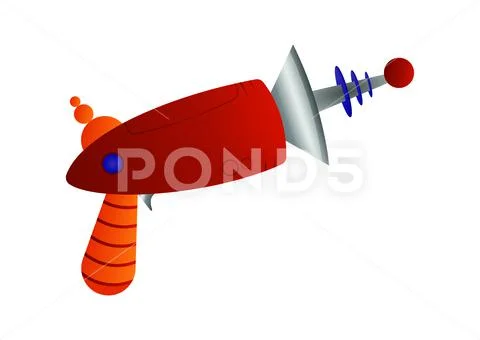 Alien weapon clipart vector illustration isolated on white background ...