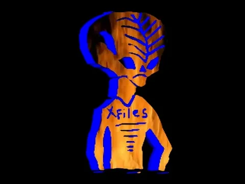 Alien X-Files Fire Black Background | Stock Video | Pond5