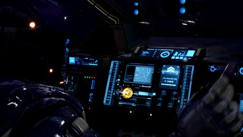 Aliens and Pilots Control Spaceship in E... | Stock Video | Pond5
