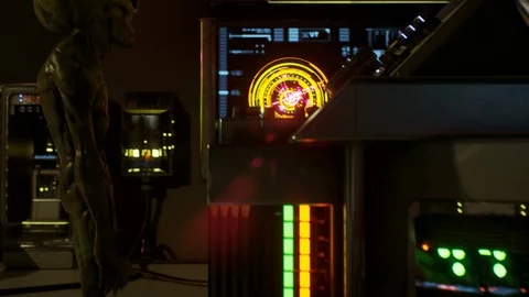 Aliens in the command center in Ufo foll... | Stock Video | Pond5
