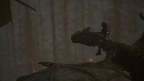 Aliens with flying dragons are looking f... | Stock Video | Pond5