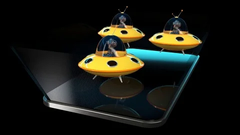 Aliens on phone - 3D Animation | Stock Video | Pond5