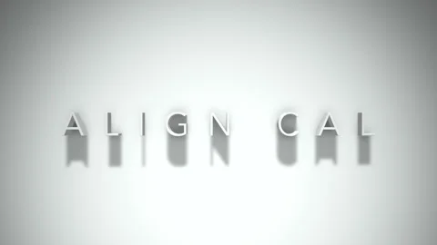 align cal 3D title animation with shadow... | Stock Video | Pond5