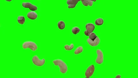 All Dry Fruits Falling on Green Screen B... | Stock Video | Pond5
