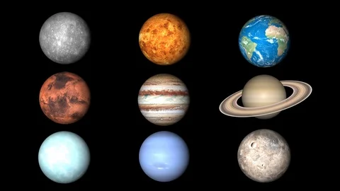 All planets of Solar System. | Stock Video | Pond5