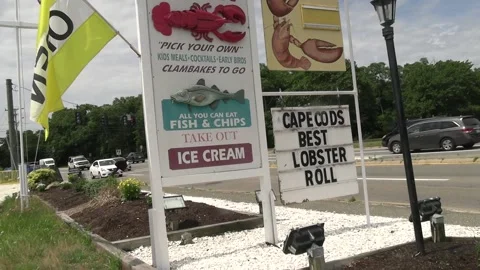 All you can eat fish buffet sign | Stock Video | Pond5