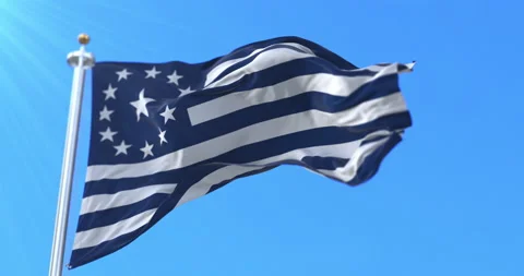 Alleged Mormon flag. Loop | Stock Video | Pond5