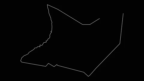 Alofi municipality map of Niue outline a... | Stock Video | Pond5