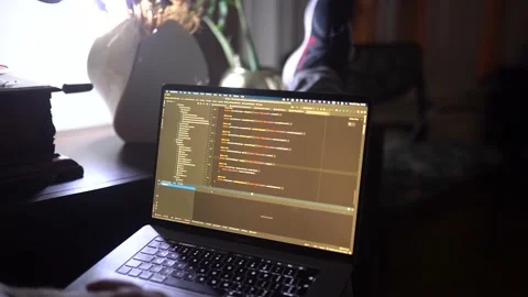 Alone Hacker Male Sleeping Near Computer... | Stock Video | Pond5