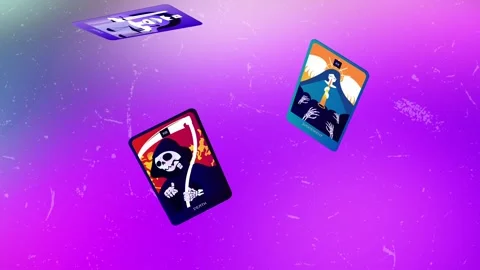 Alpha channel and falling tarot cards | Stock Video | Pond5