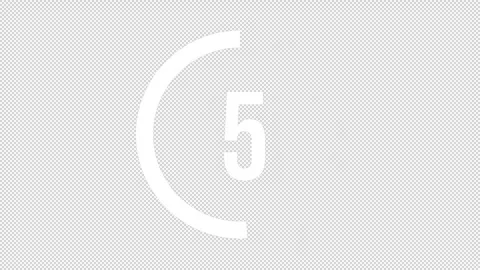 Alpha Channel Countdown Timer With Trans... | Stock Video | Pond5