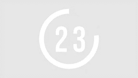 Alpha Channel Countdown Timer With Trans... | Stock Video | Pond5