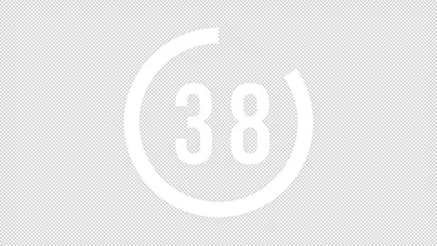 Alpha Channel Countdown Timer With Trans... | Stock Video | Pond5