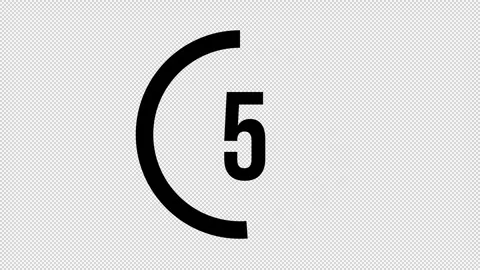 Alpha Channel Countdown Timer With Trans... | Stock Video | Pond5