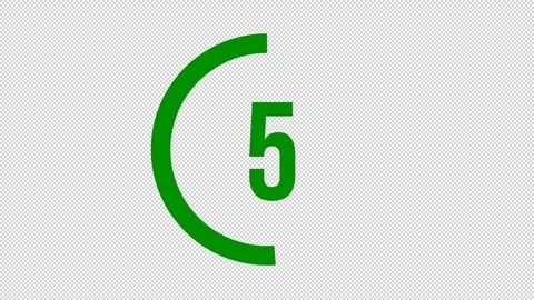 Alpha Channel Countdown Timer With Trans... | Stock Video | Pond5