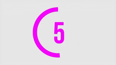 Alpha Channel Countdown Timer With Trans... | Stock Video | Pond5