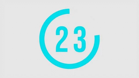 Alpha Channel Countdown Timer With Trans... | Stock Video | Pond5