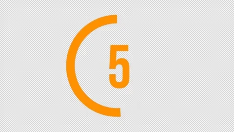 Alpha Channel Countdown Timer With Trans... | Stock Video | Pond5