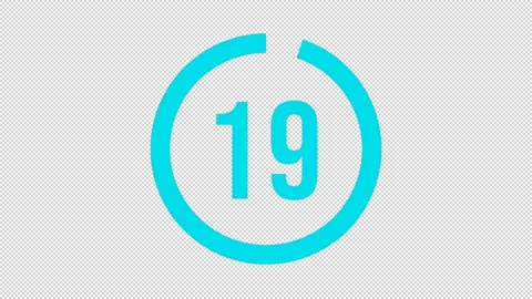 Alpha Channel Countdown Timer With Trans... | Stock Video | Pond5