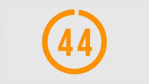 Alpha Channel Countdown Timer With Trans... | Stock Video | Pond5