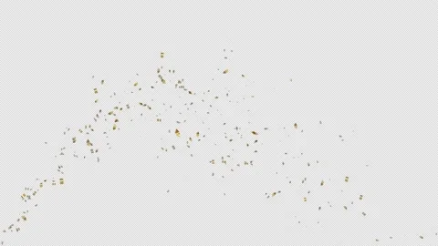 alpha channel realistic golden confetti ... | Stock Video | Pond5