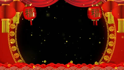 alpha Chinese Spring Festival stage back... | Stock Video | Pond5