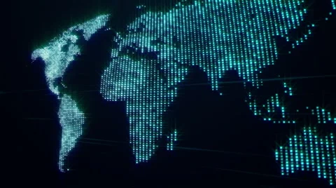 With ALPHA Earth World map emerging from... | Stock Video | Pond5