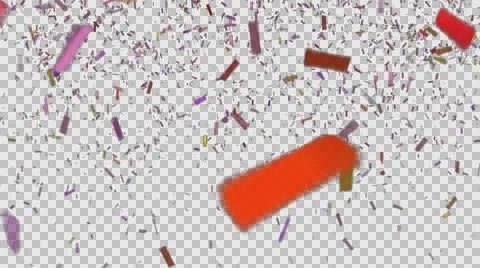 Alpha Falling confetti on transparent | Stock Video | Pond5