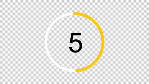 Alpha Transparent countdown overlay time... | Stock Video | Pond5