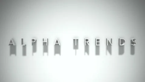 alpha trends 3D title animation white te... | Stock Video | Pond5