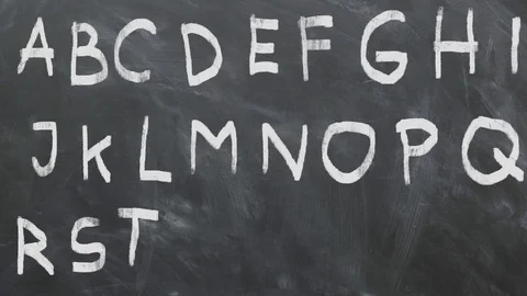 Alphabet Animation On Chalkboard. | Stock Video | Pond5
