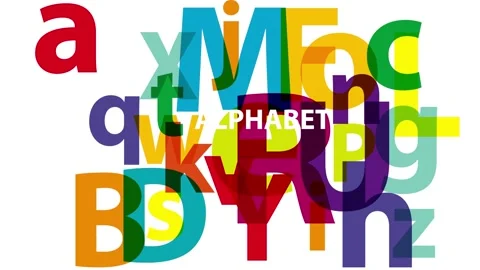 Alphabet. Broken text, animated illustra... | Stock Video | Pond5