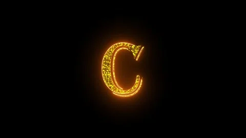 Alphabet C Golden Text Animation. Alphab... | Stock Video | Pond5