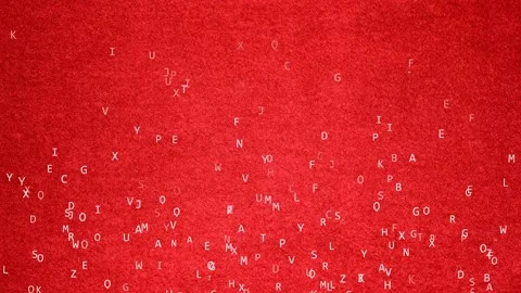 alphabet on chroma key, alphabet on red ... | Stock Video | Pond5