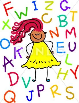 Alphabet Girl Stock Illustration ~ Graphic #45938980 | Pond5