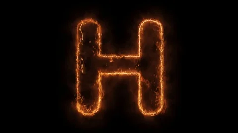 Alphabet H Word Hot Animated Burning Rea... | Stock Video | Pond5