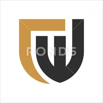 Alphabet Initials logo CW, WC, W and C Illustration #170171116