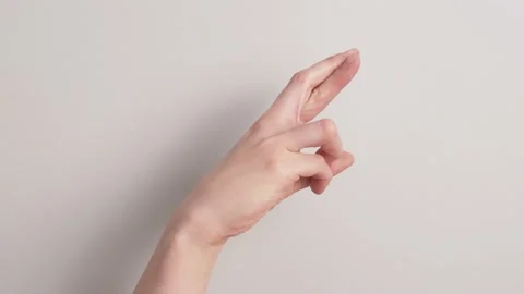 Alphabet Letter R In Hand Sign Language ... | Stock Video | Pond5