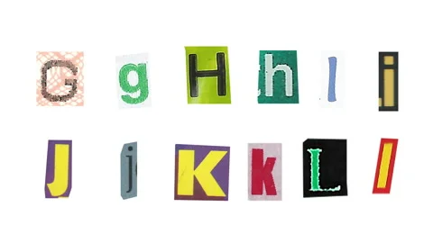 Alphabet Letters cutout collage with Alp... | Stock Video | Pond5
