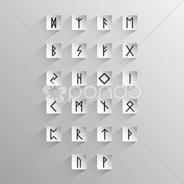 Alphabet Old Norse rune ~ Clip Art ~ Download Now #58614187