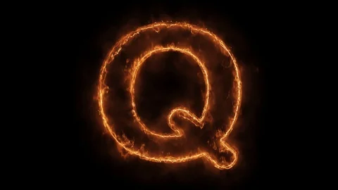 Alphabet Q Word Hot Animated Burning Rea... | Stock Video | Pond5